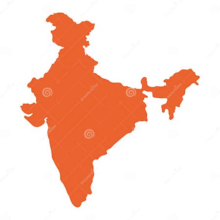 Map of India Icon Vector. Flat India Map Illustration Vector Stock ...