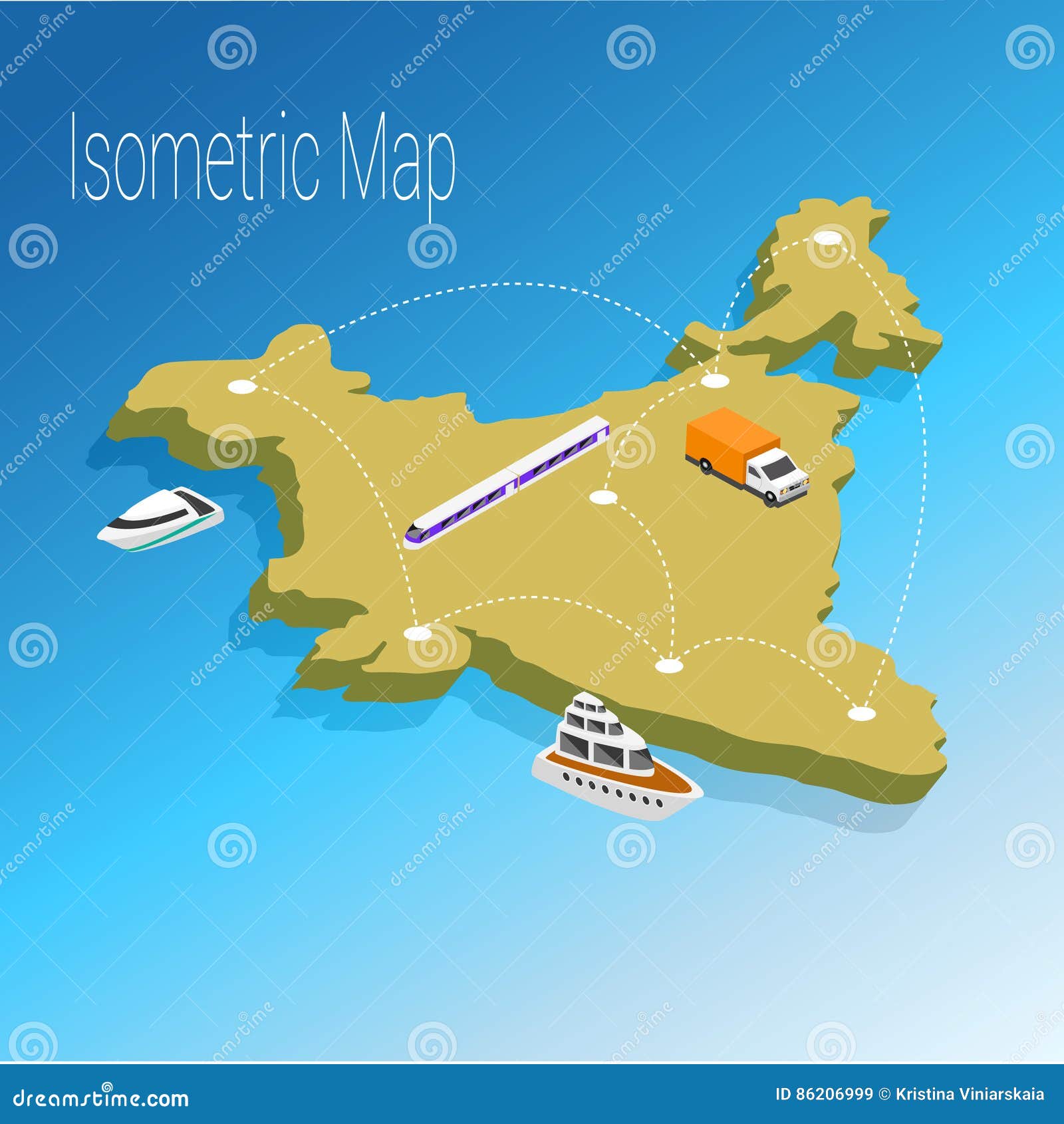 Map India Isometric Concept. Stock Vector - Illustration of bullet ...
