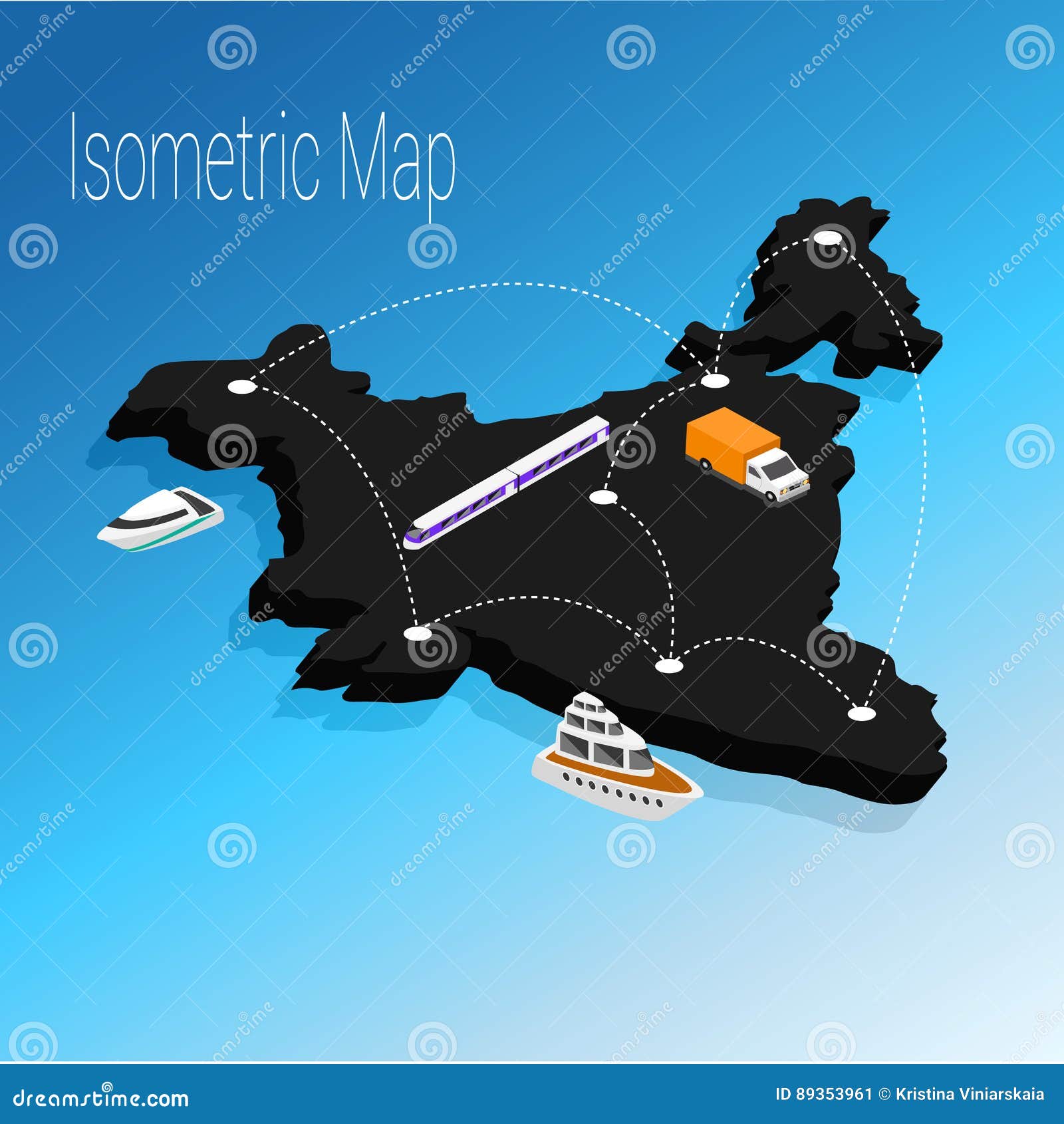 Map India Isometric Concept. Stock Vector - Illustration of concept ...