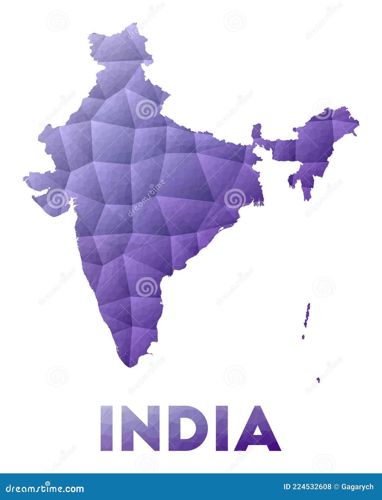 Map of India. stock vector. Illustration of digital - 224532608