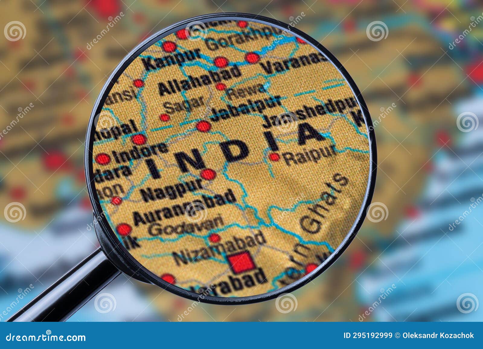 world map with india highlighted