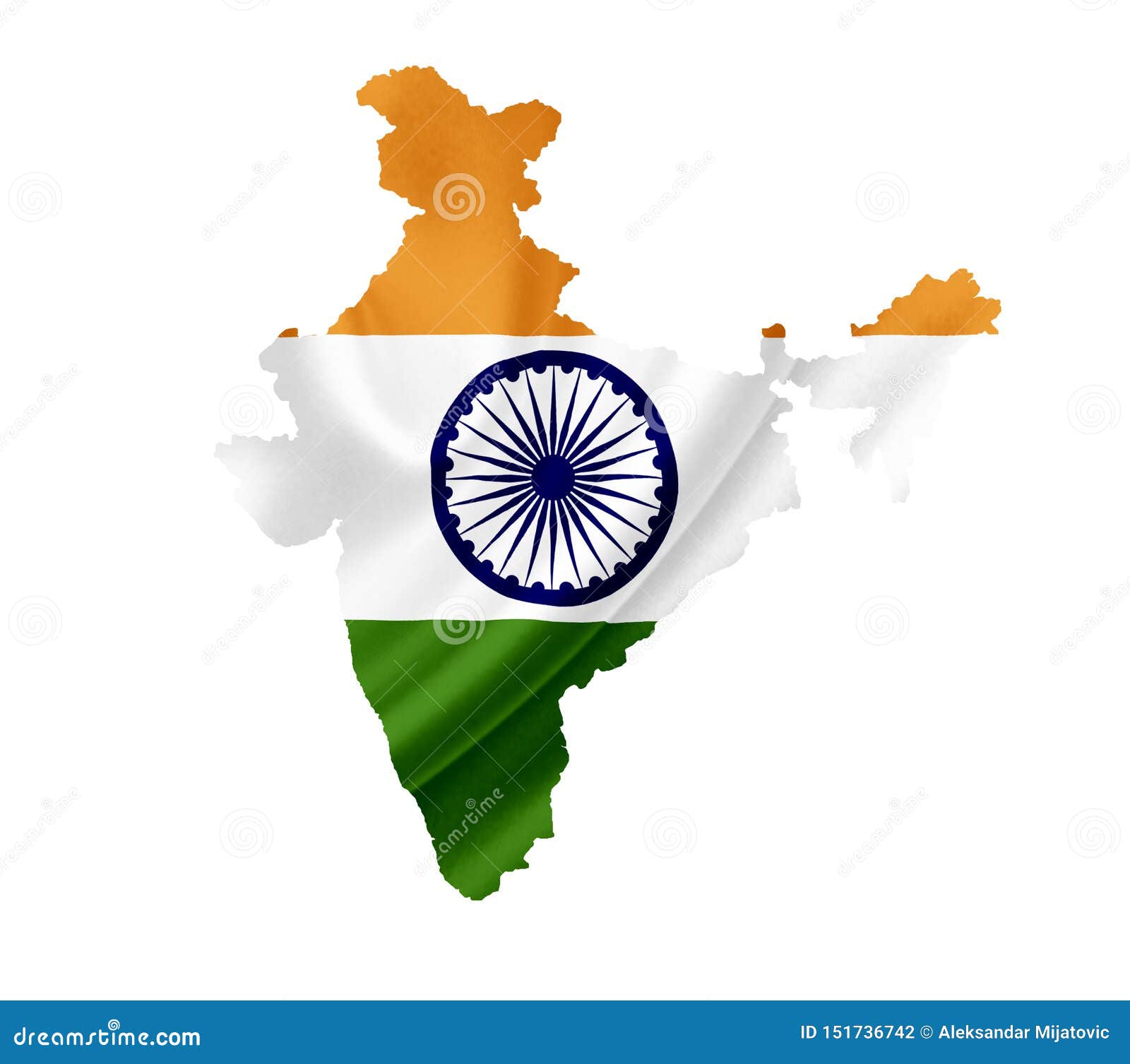 India Map With India Flag And Fist Hands To Show The Power Of India ...