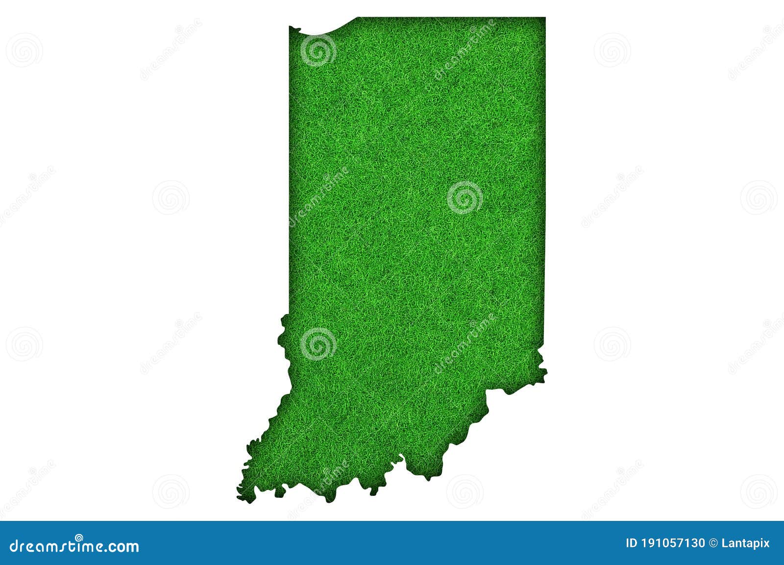 Map Of Indiana On Green Felt Stock Photo | CartoonDealer.com #191057130