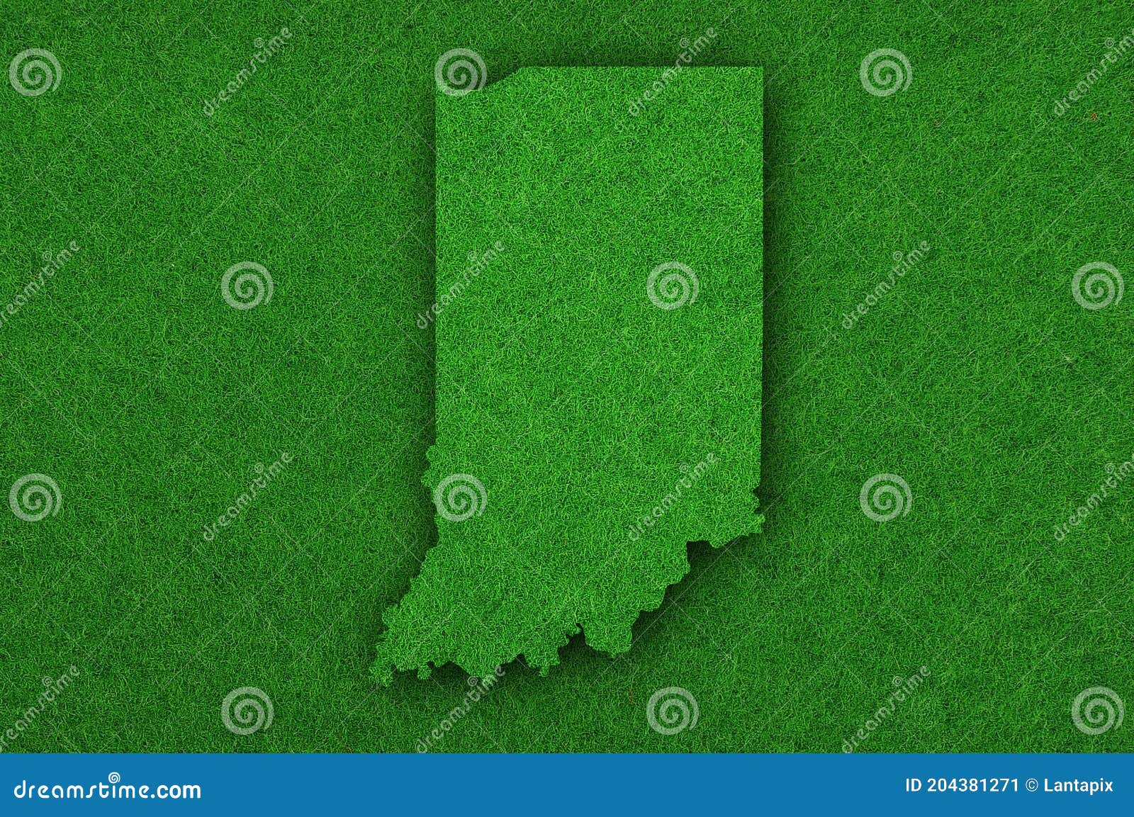 Map Of Indiana On Green Felt Stock Photo | CartoonDealer.com #191057130