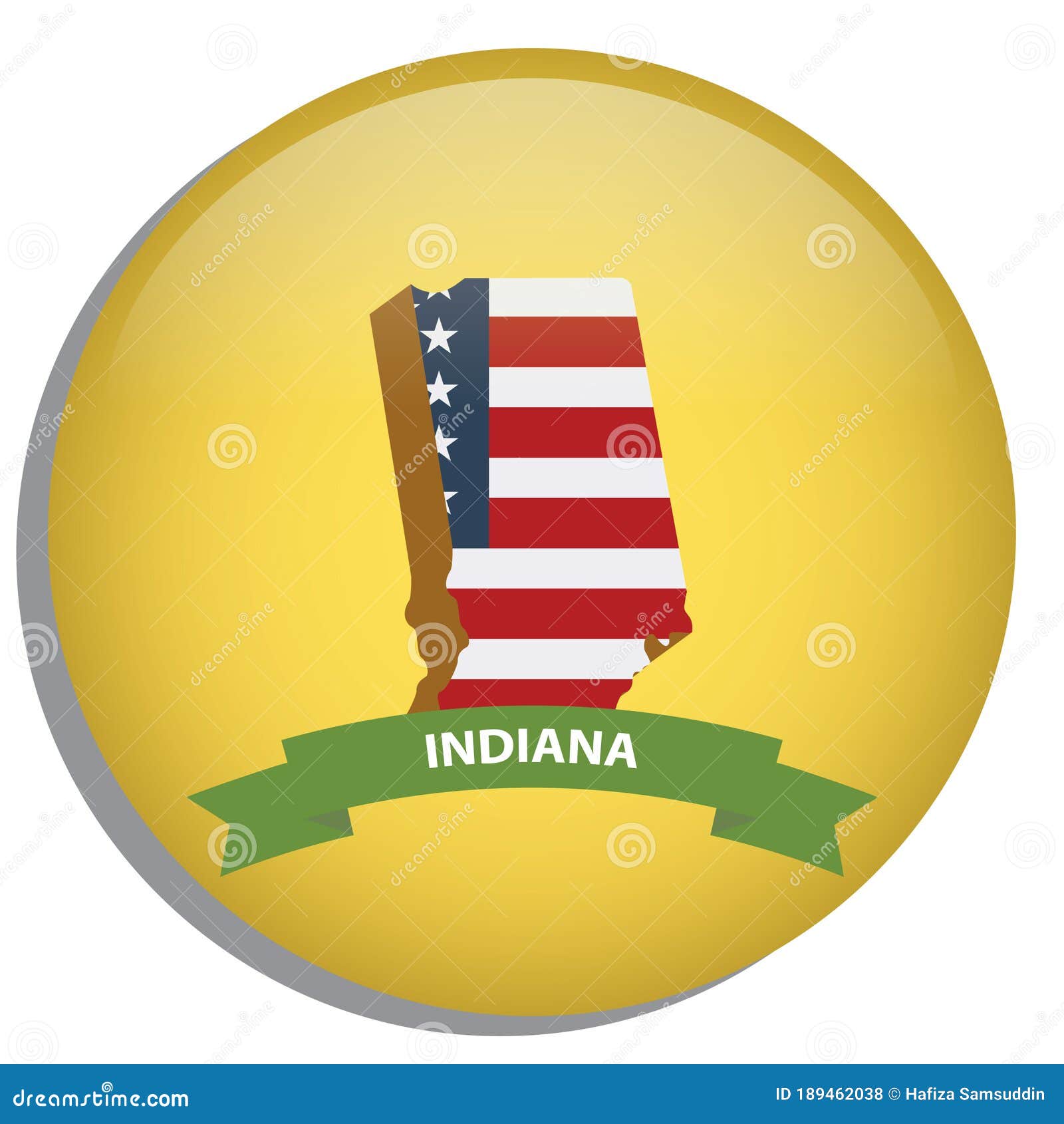 Map of Indiana State. Vector Illustration Decorative Design Stock ...