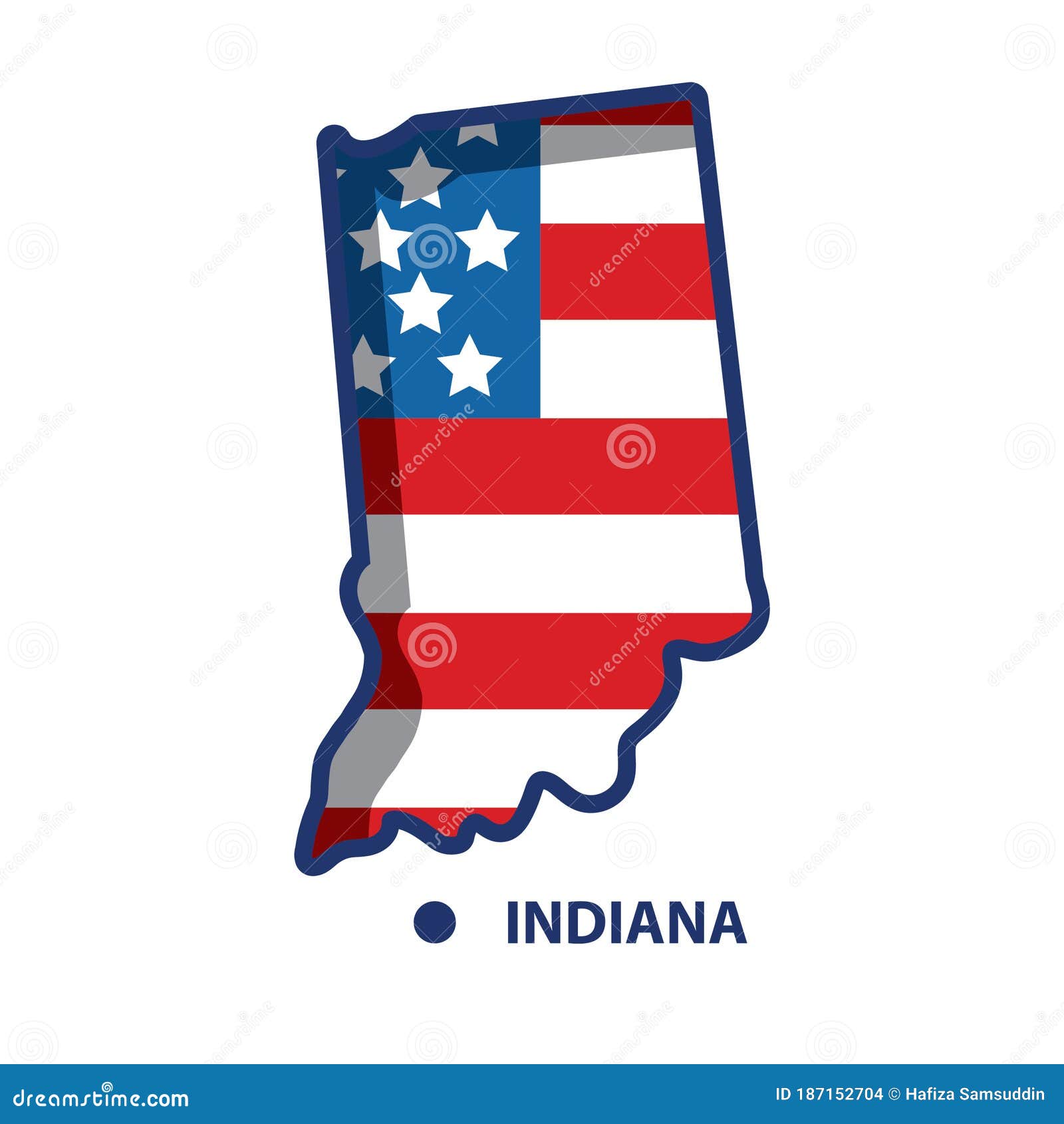 Map of Indiana. Vector Illustration Decorative Design Stock Vector ...