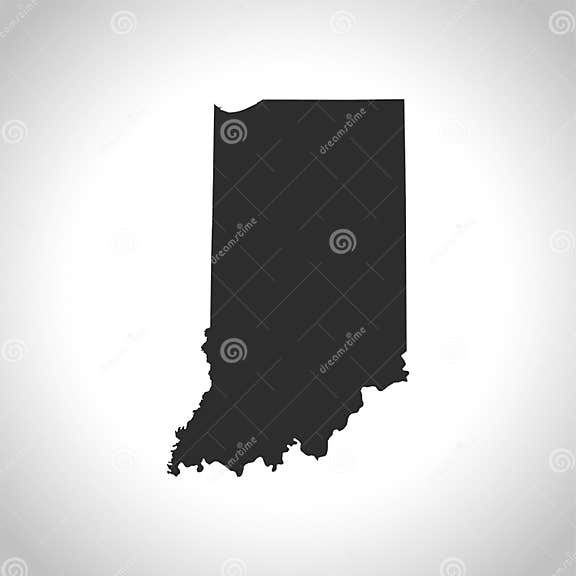 Map of the Indiana stock vector. Illustration of federal - 204879041
