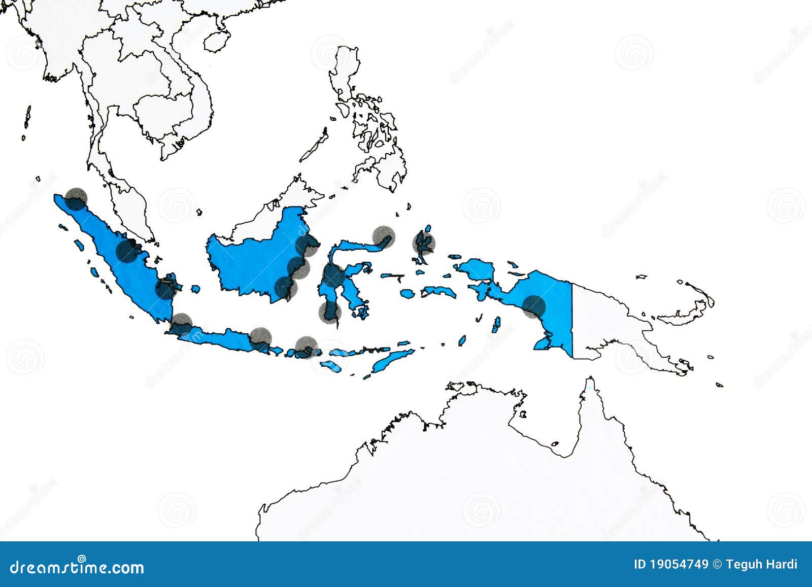 Map indonesia stock illustration. Illustration of cities - 19054749
