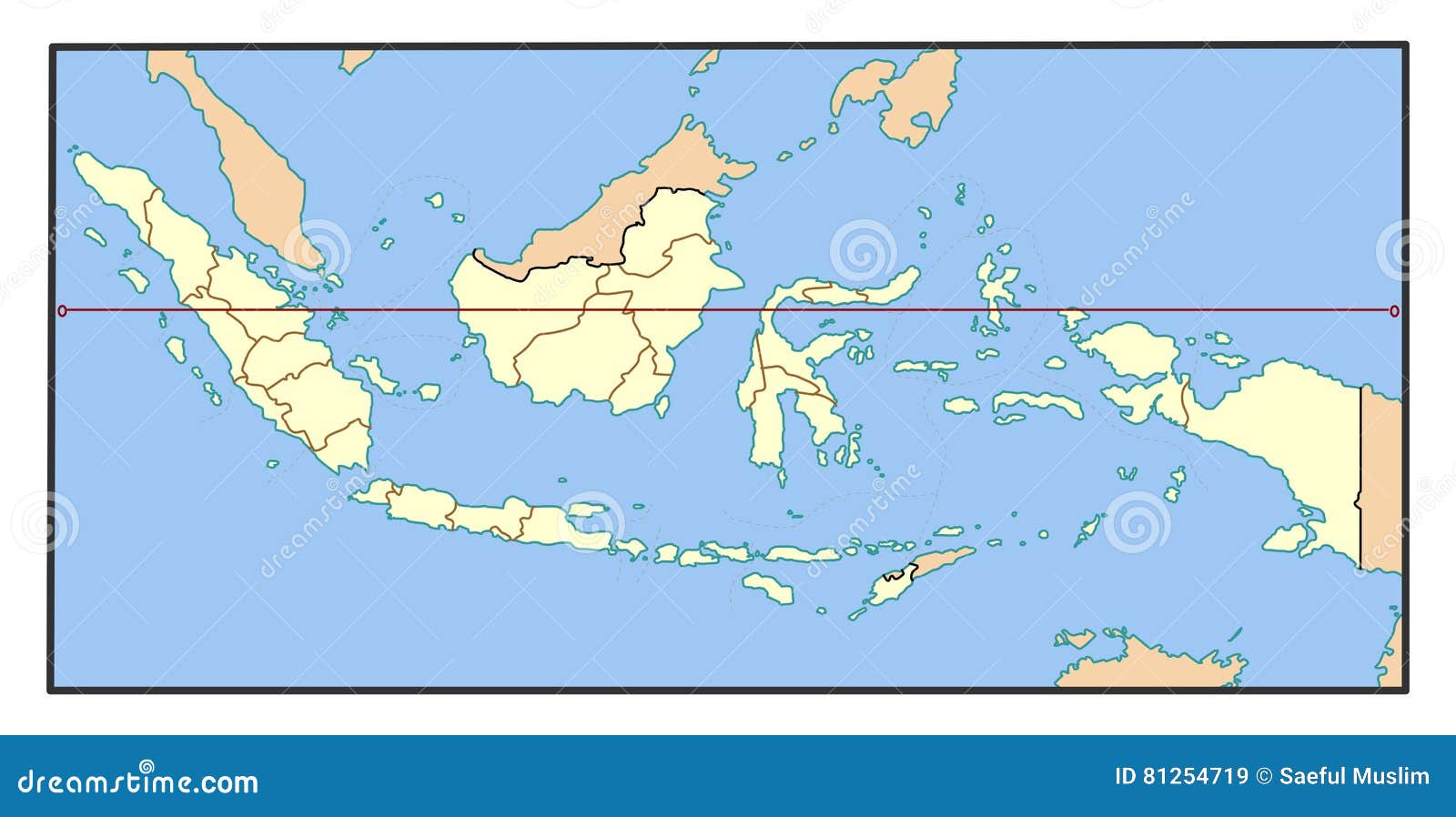 Map of indonesia stock vector. Illustration of blue, indonesia - 81254719