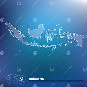 Map of Indonesia stock vector. Illustration of atlas - 125150673