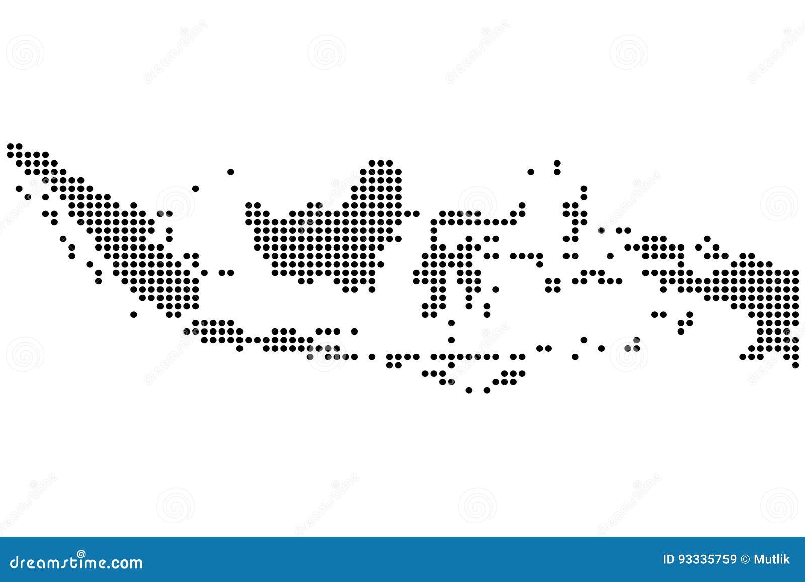 Map of Indonesia stock vector. Illustration of banner - 93335759