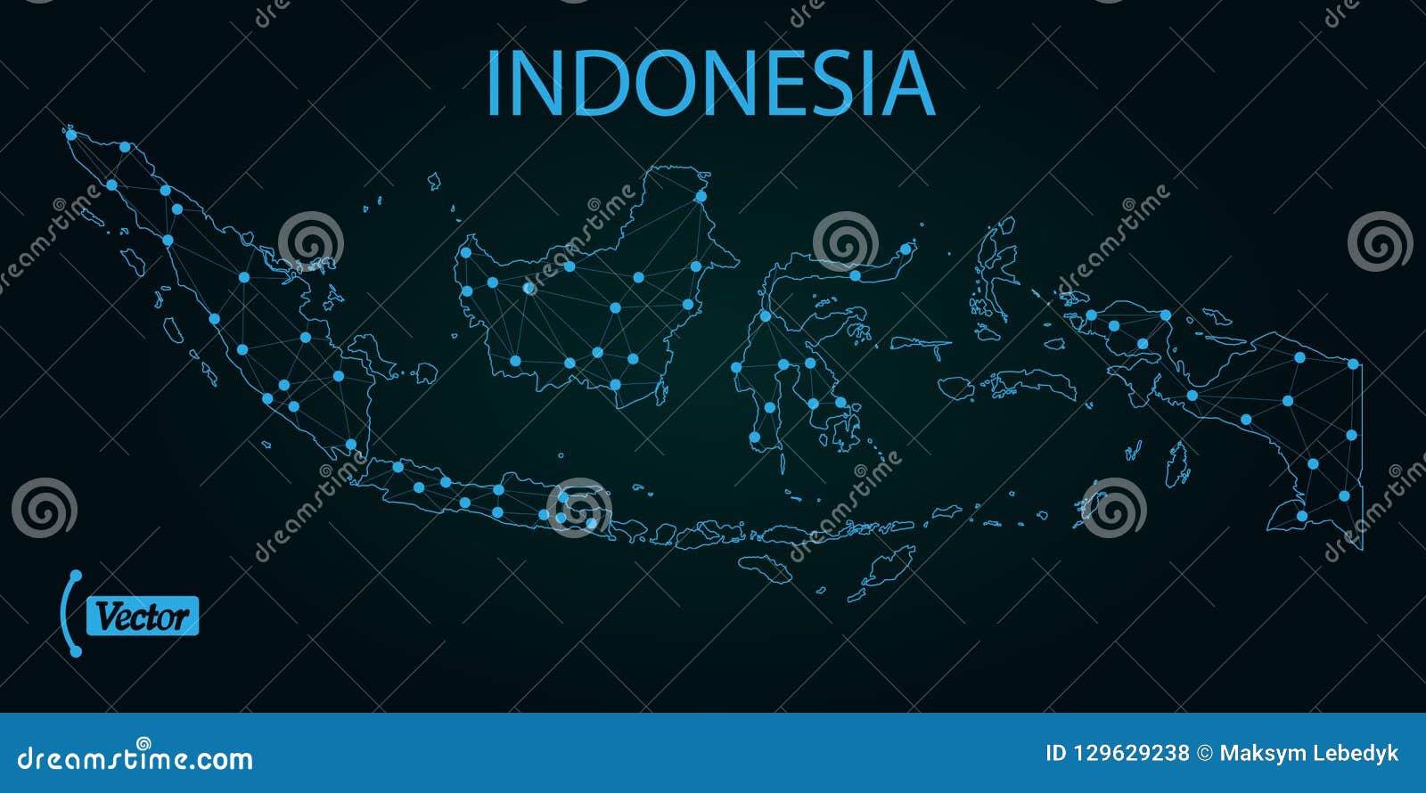 Map of Indonesia. Vector Illustration. World Map Stock Illustration ...