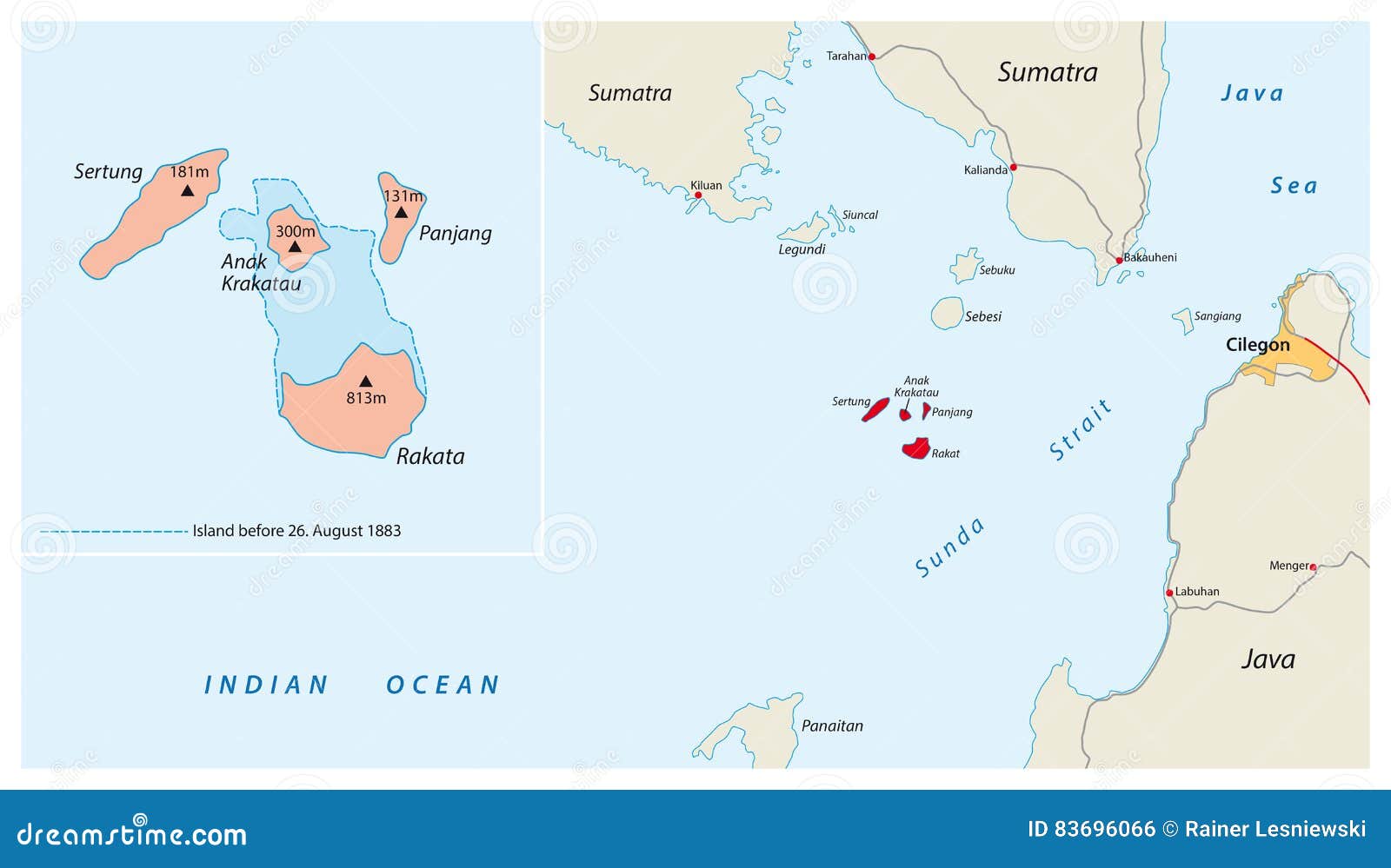 Krakatoa Volcano Map Krakatoa, 1883 | The Harvard Map Collection