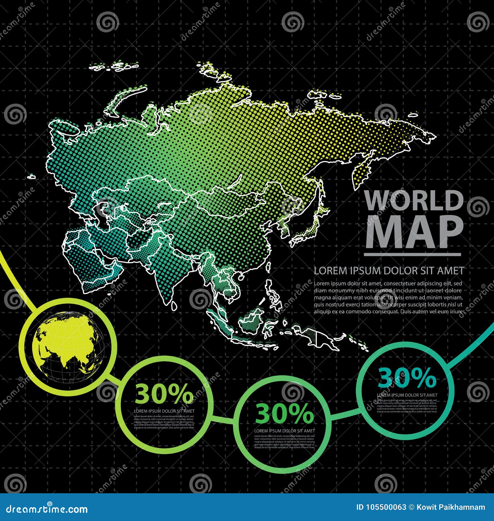 Asia Map Design Vector Illustration Stock Vector - Illustration of icon ...