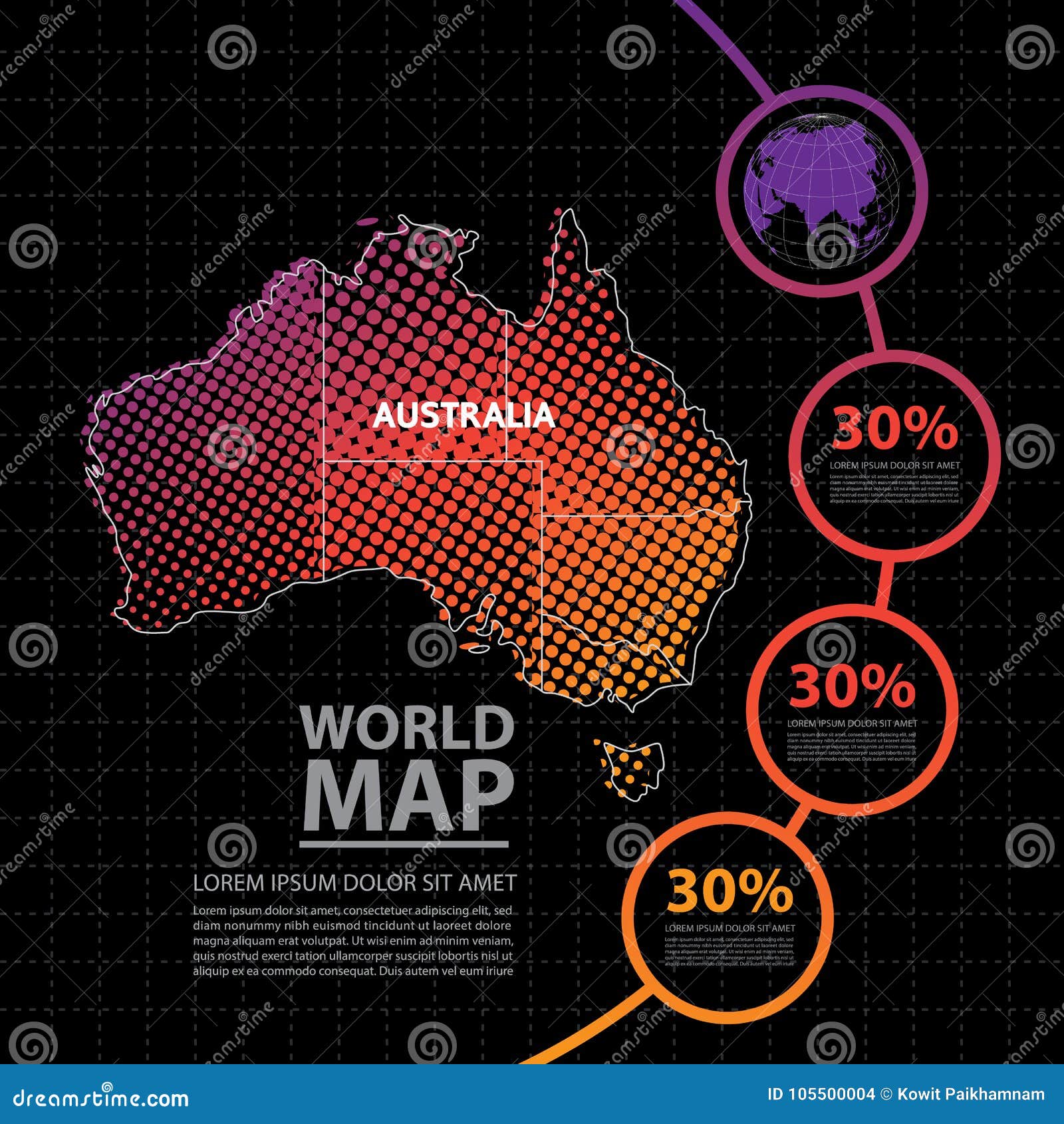 Australia Map Design Vector Illustration Stock Vector - Illustration of ...