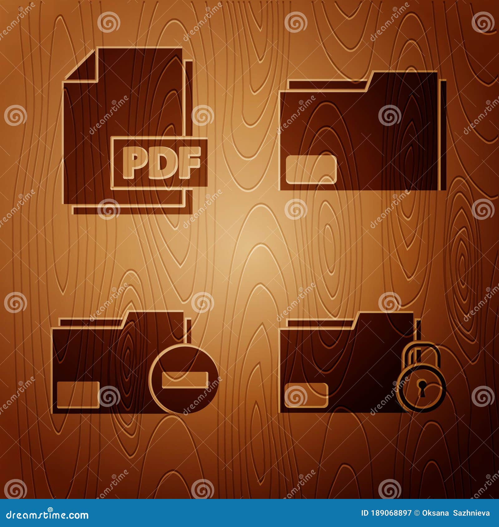 Map Instellen En PDF-bestand Documentdocumentmap Vergrendelen Met Min ...