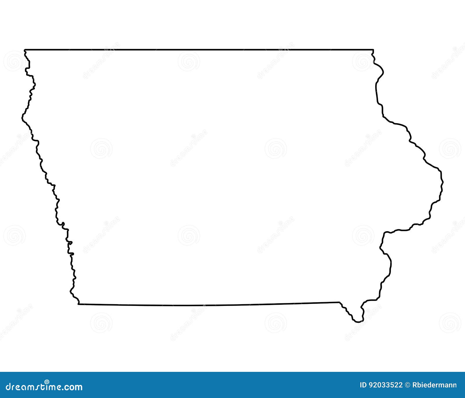 Iowa Map Cartoon Vector | CartoonDealer.com #87133845