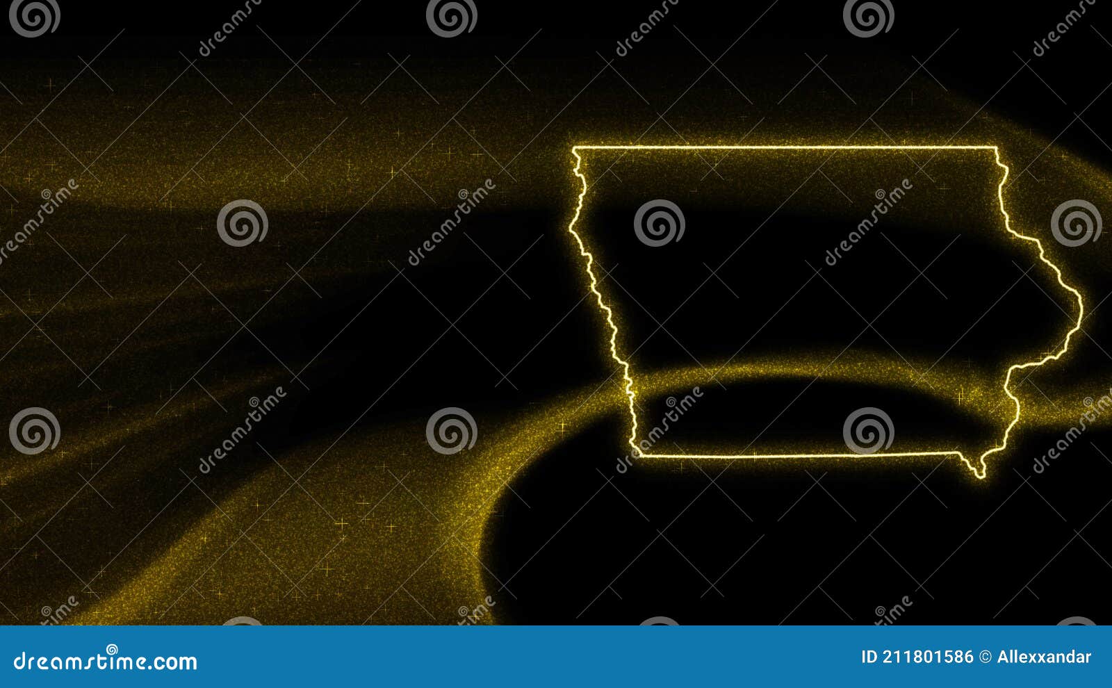 Map of Iowa, Gold Glitter Map Stock Photo - Image of glitter, global ...