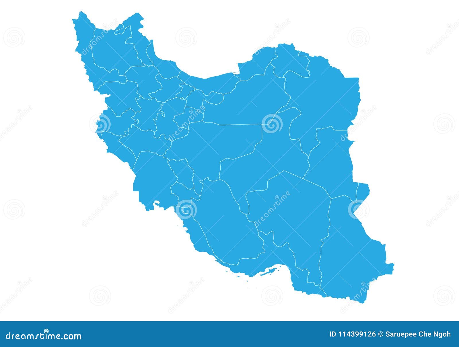 Map of Iran. High Detailed Vector Map - Iran Stock Vector ...