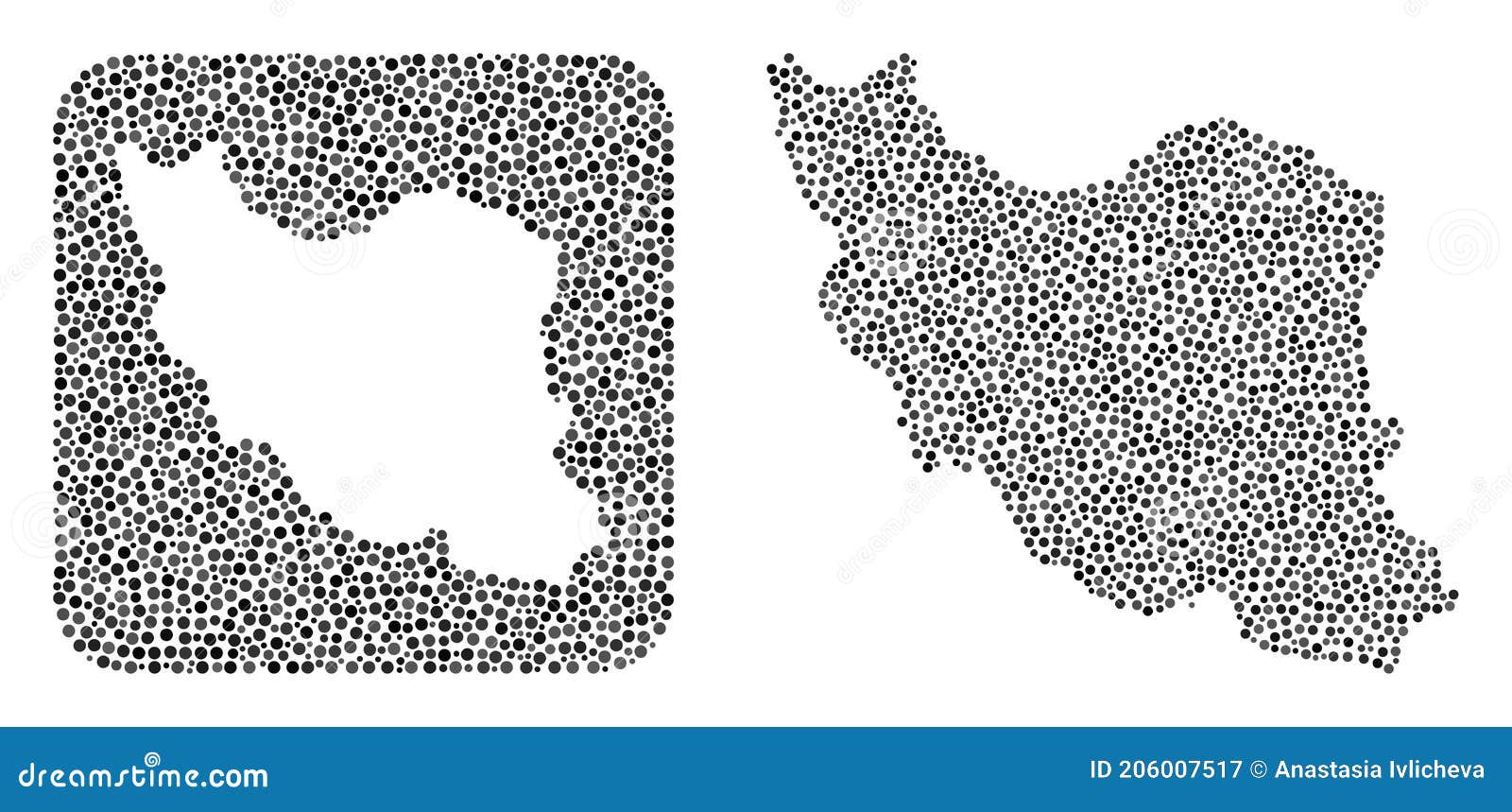 Iran - Dotted Map. Map Formed By Dots. Vector Illustration Royalty-Free ...