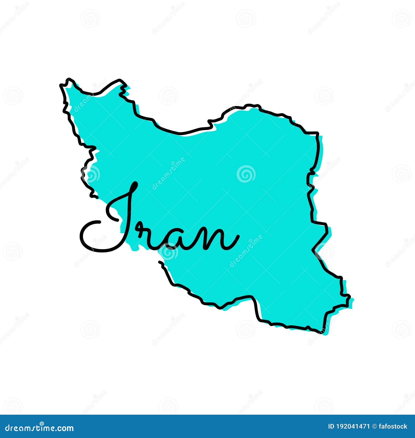 Map of Iran Vector Design Template. Stock Vector - Illustration of ...