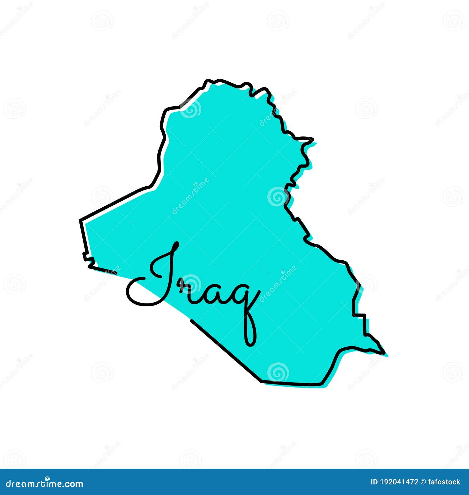 Iraq Vector Map Isolated On White Background. High-Detailed Black ... Iraq Vector Map Isolated On White Background. High-Detailed Black ...