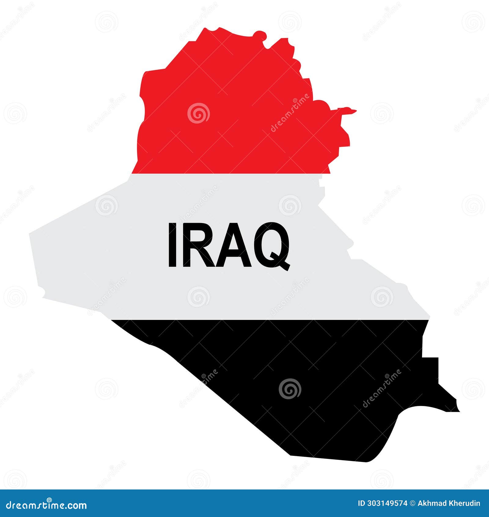 Map of iraq stock vector. Illustration of isolated, mapping - 303149574