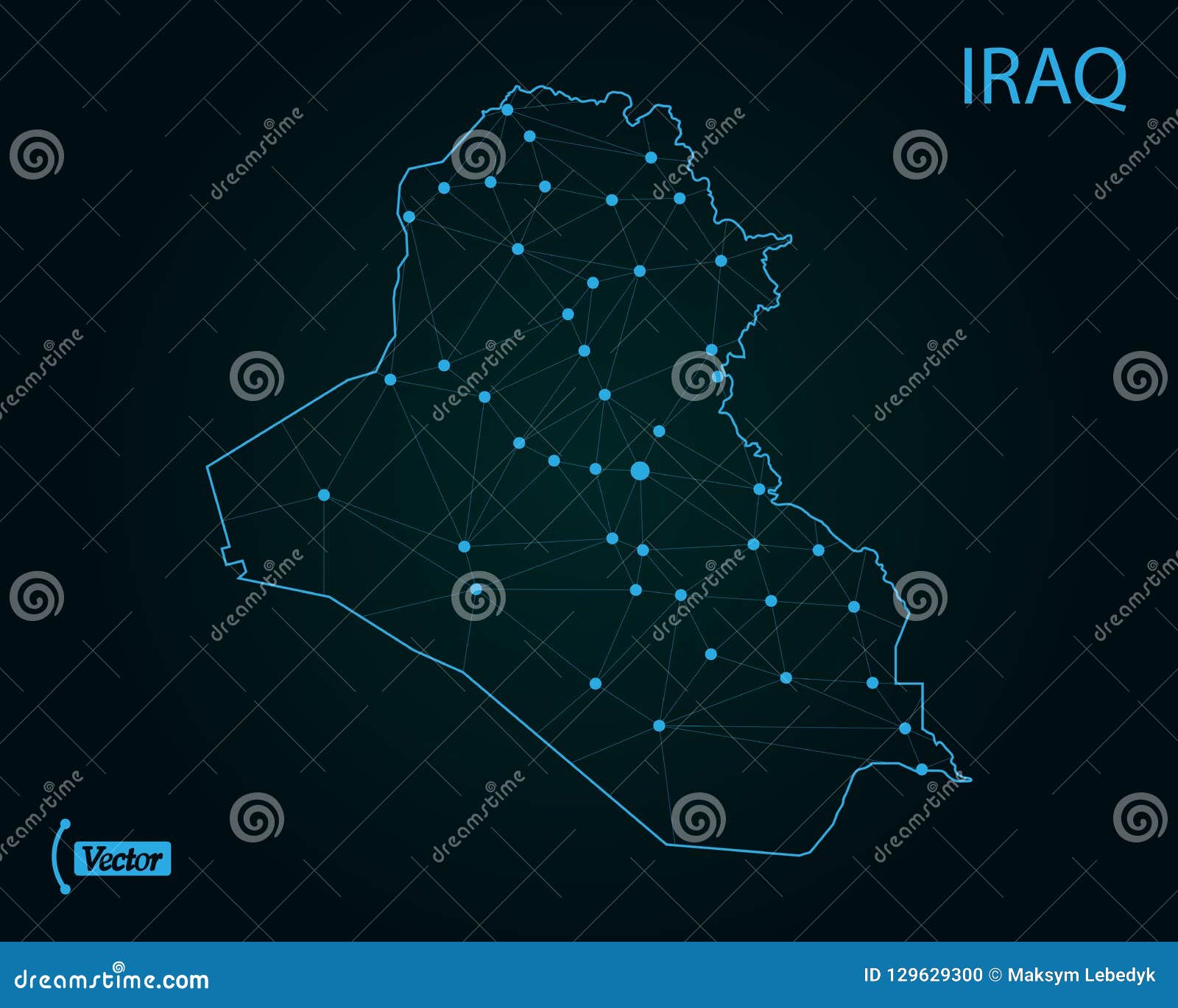 Map of Iraq. Vector Illustration. World Map Stock Illustration ...
