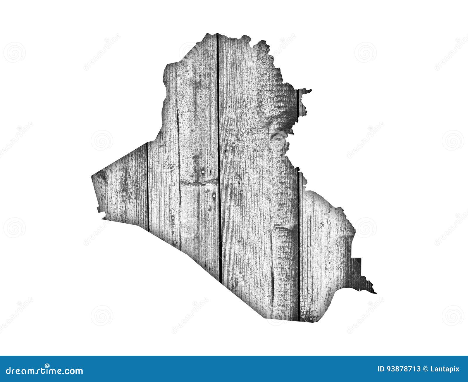 Map of Iraq on Weathered Wood Stock Illustration - Illustration of ...