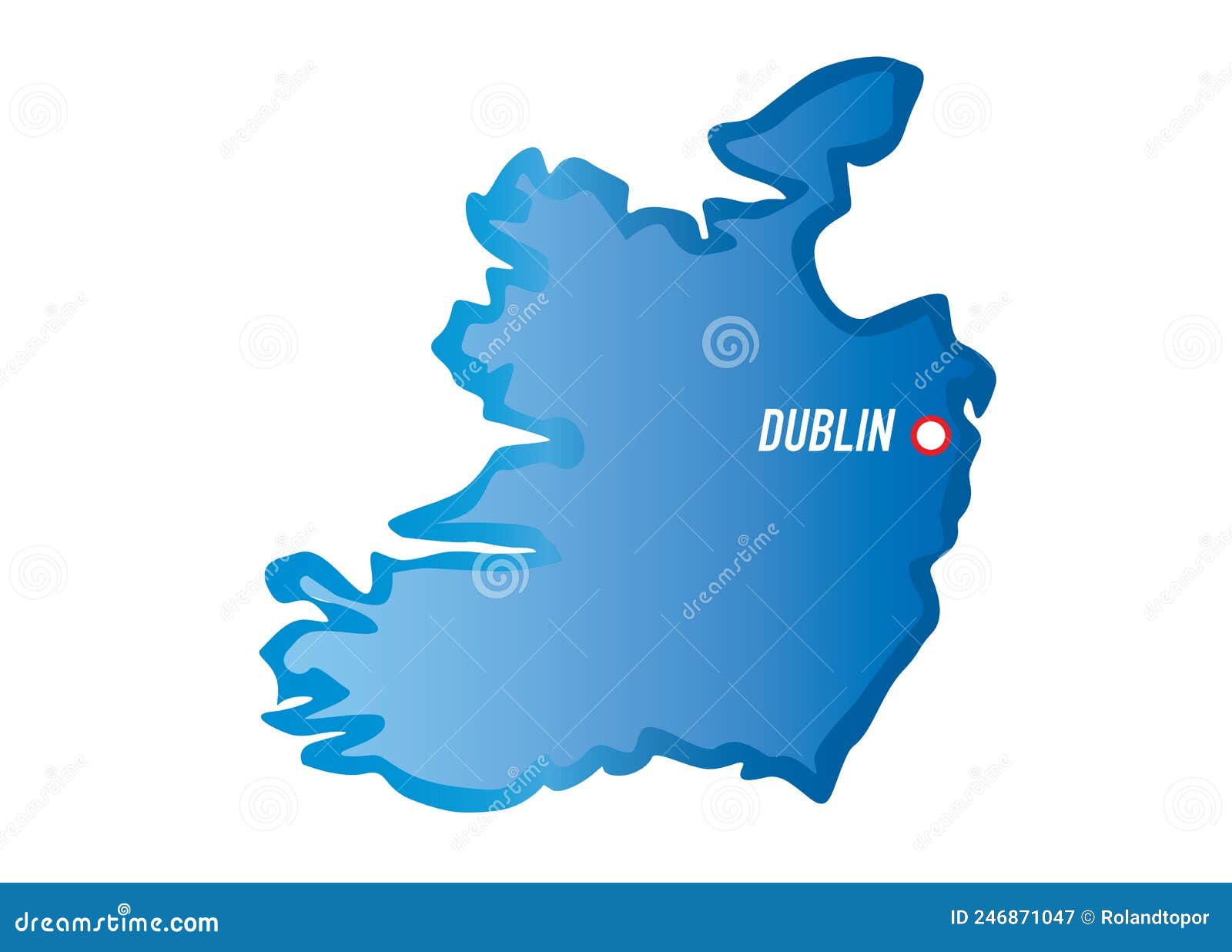 Map of Ireland and Dublin. Outline EPS Stock Illustration ...