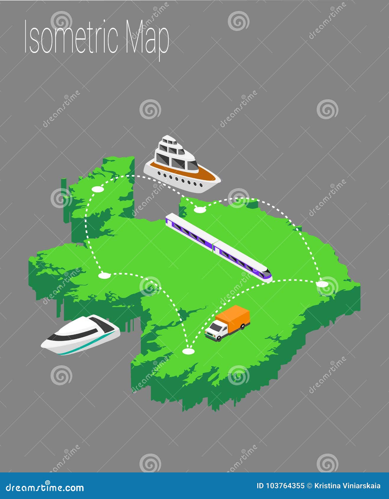 Map Ireland Isometric Concept. Stock Vector - Illustration of ireland ...