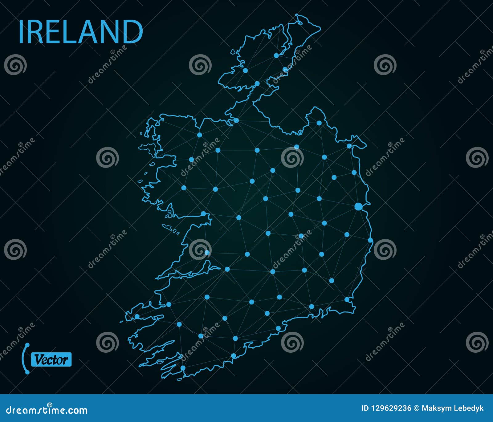 Map of Ireland. Vector Illustration. World Map Stock Illustration ...