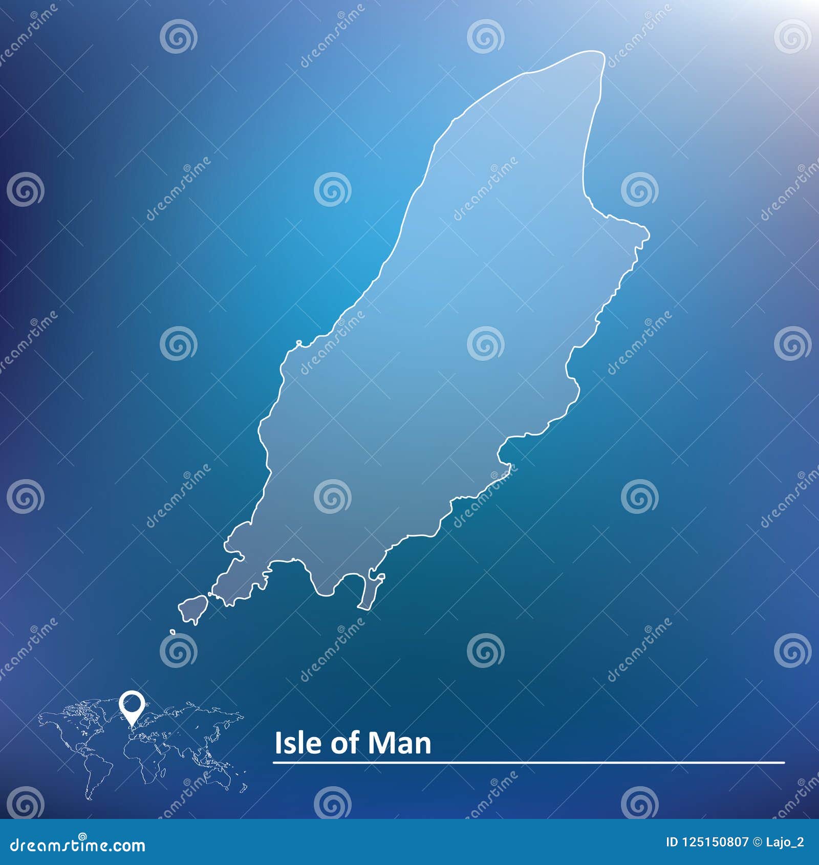 Map of Isle of Man stock vector. Illustration of element - 125150807