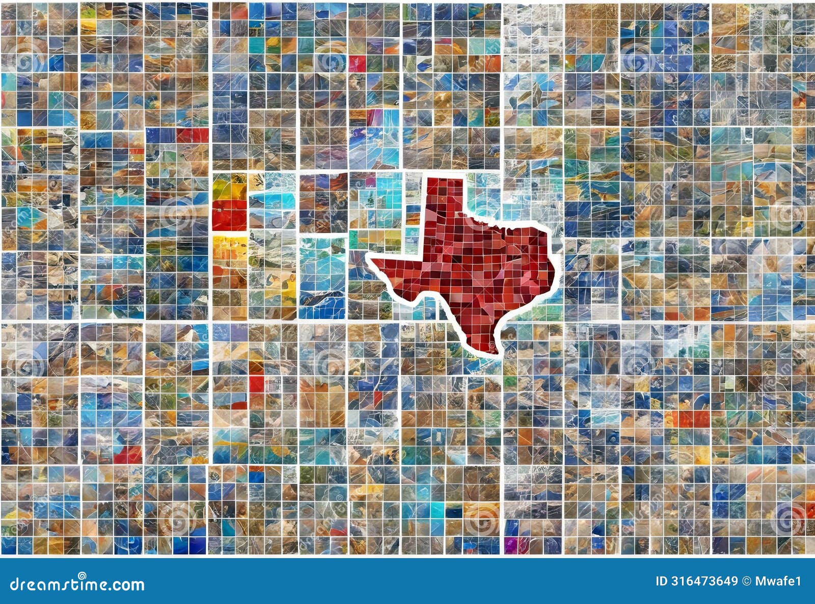 Map Isolated Background USA Texas Mosaic White Set Icon State Pixel ...