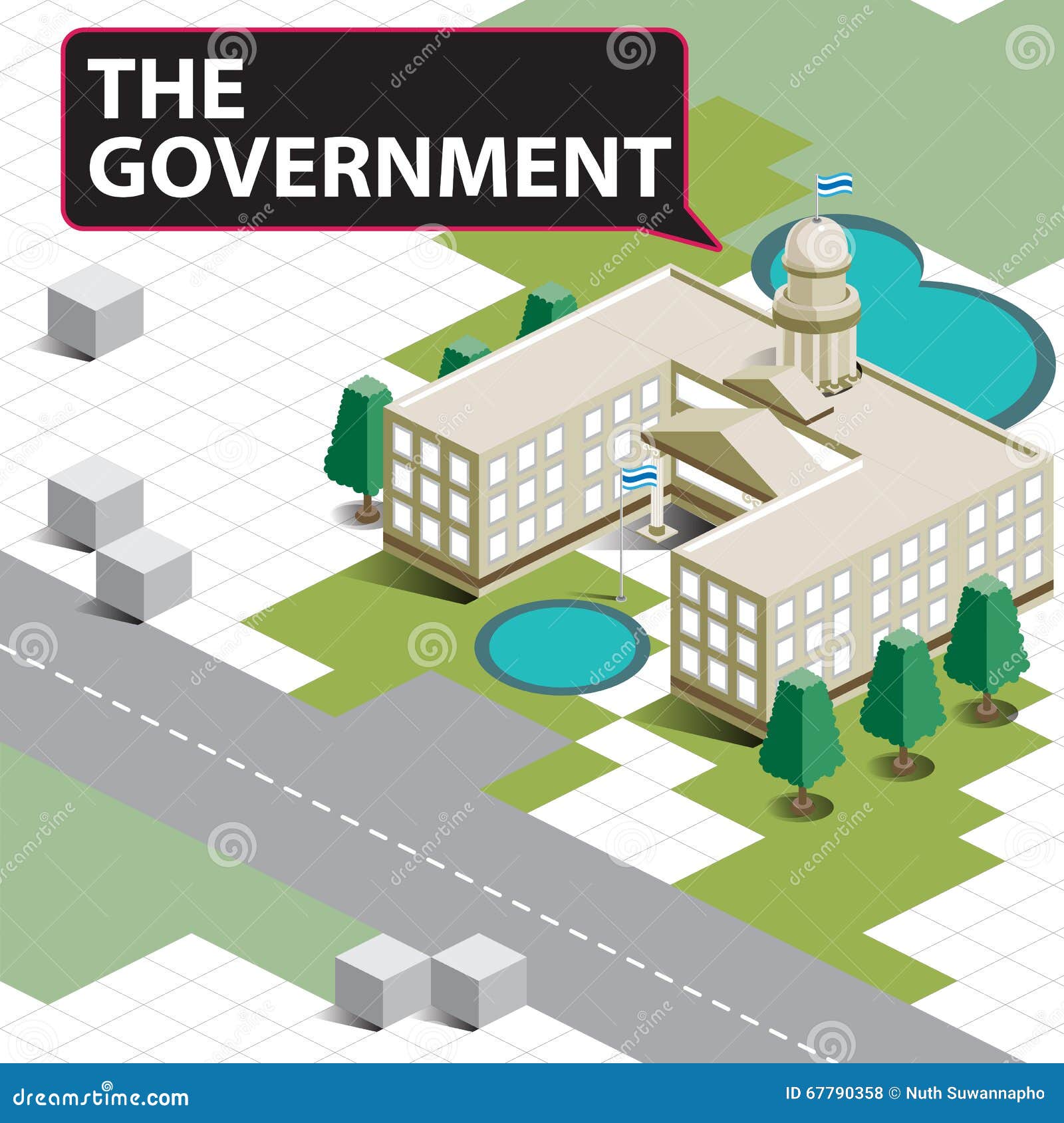 Map Isometric the Government Stock Vector - Illustration of symbol ...