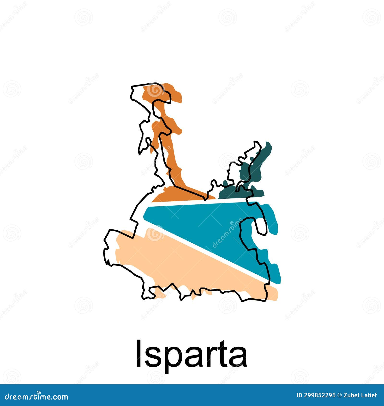 Map of Isparta Illustration Design. Turkey World Map International ...