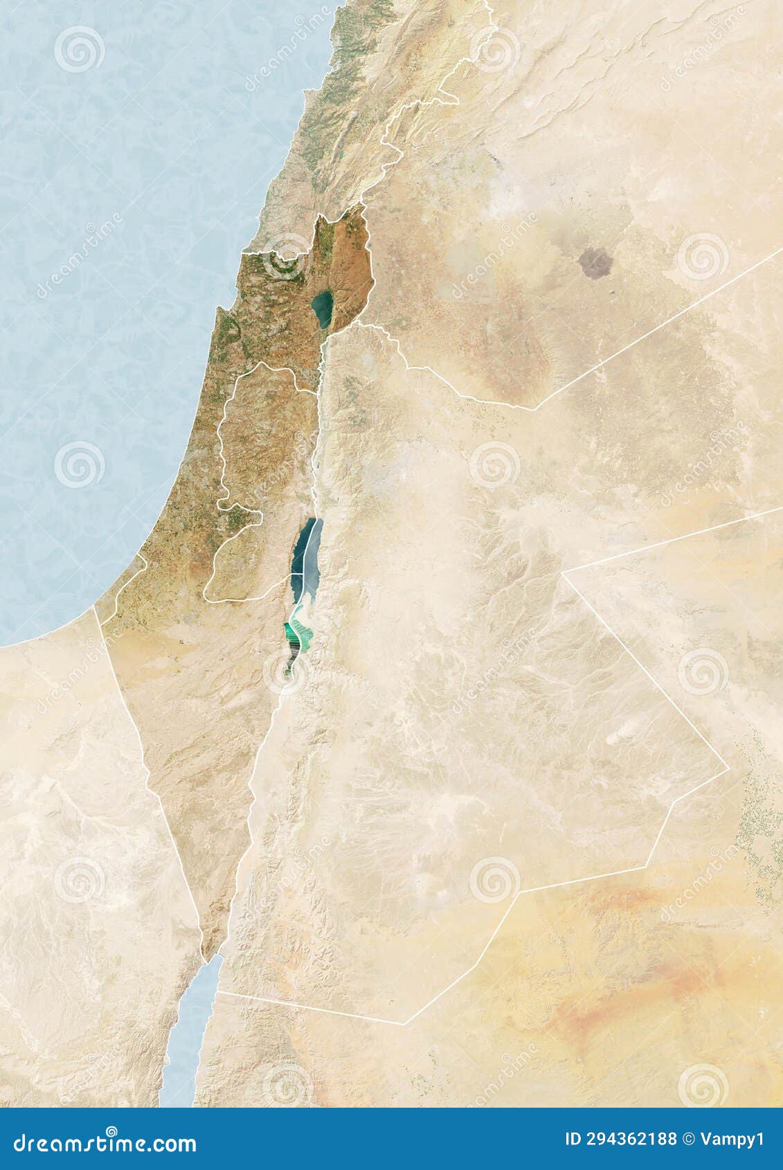 Map of Israel, Map and Borders, Reliefs and Lakes Stock Illustration ...