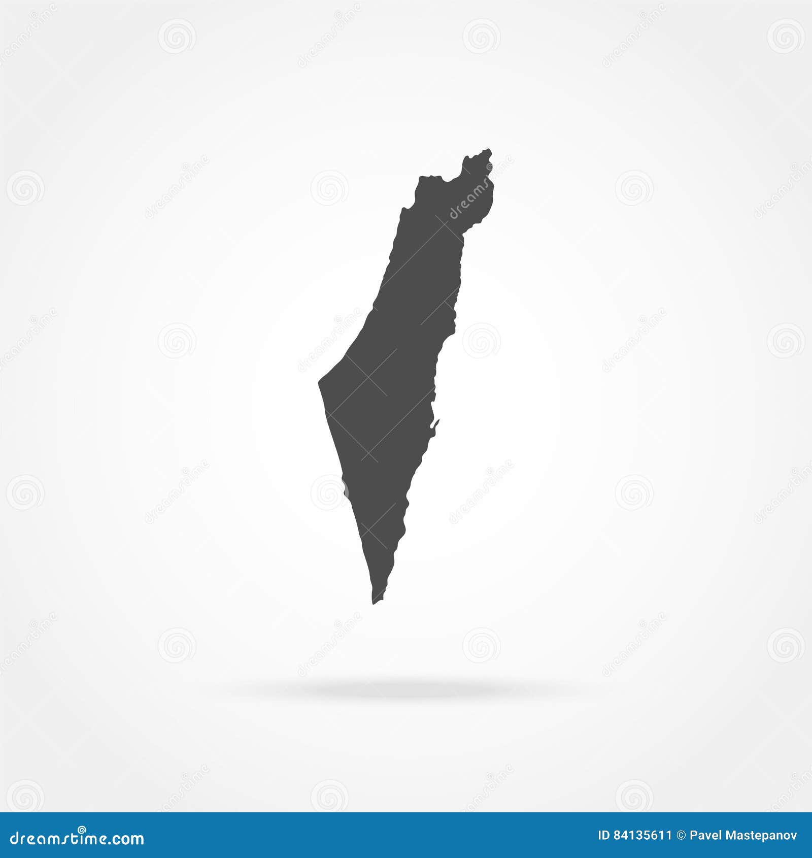 Map of Israel stock vector. Illustration of gray, flat - 84135611