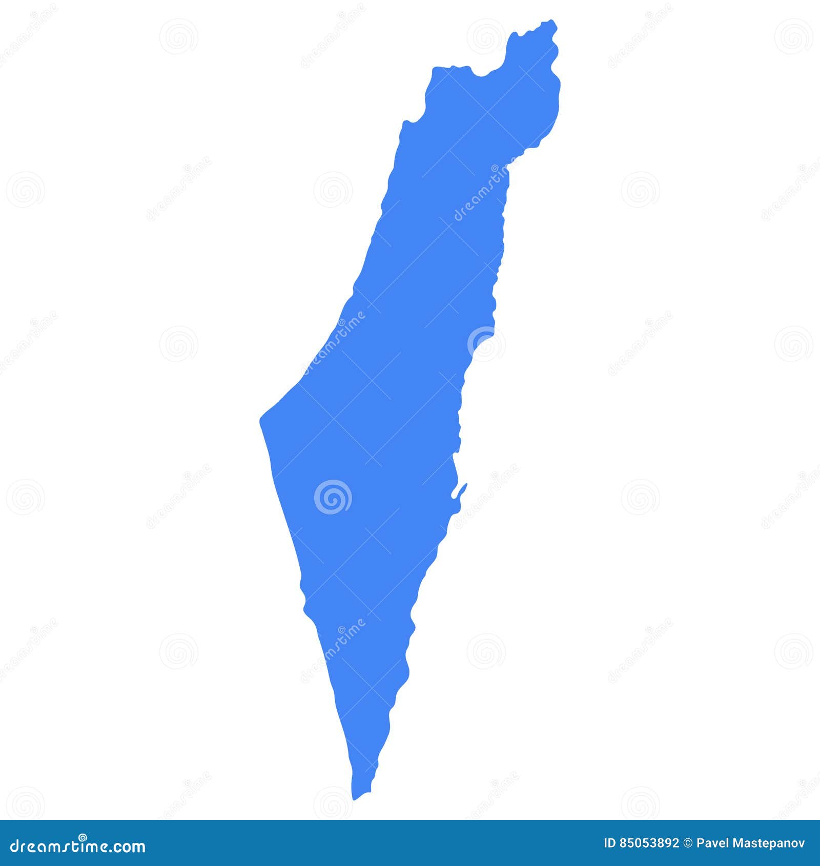 Map of Israel stock vector. Illustration of earth, blue - 85053892