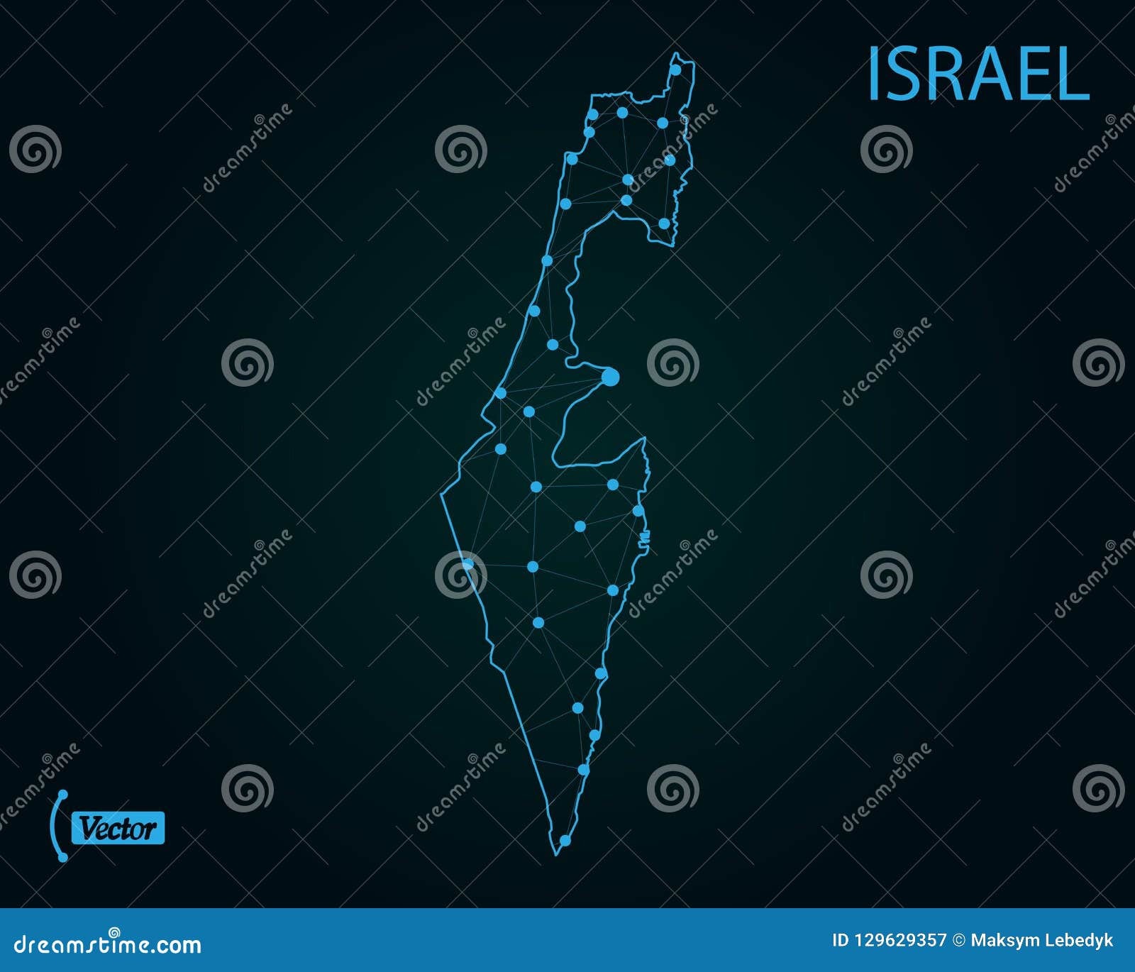 Map of Israel. Vector Illustration. World Map Stock Illustration ...