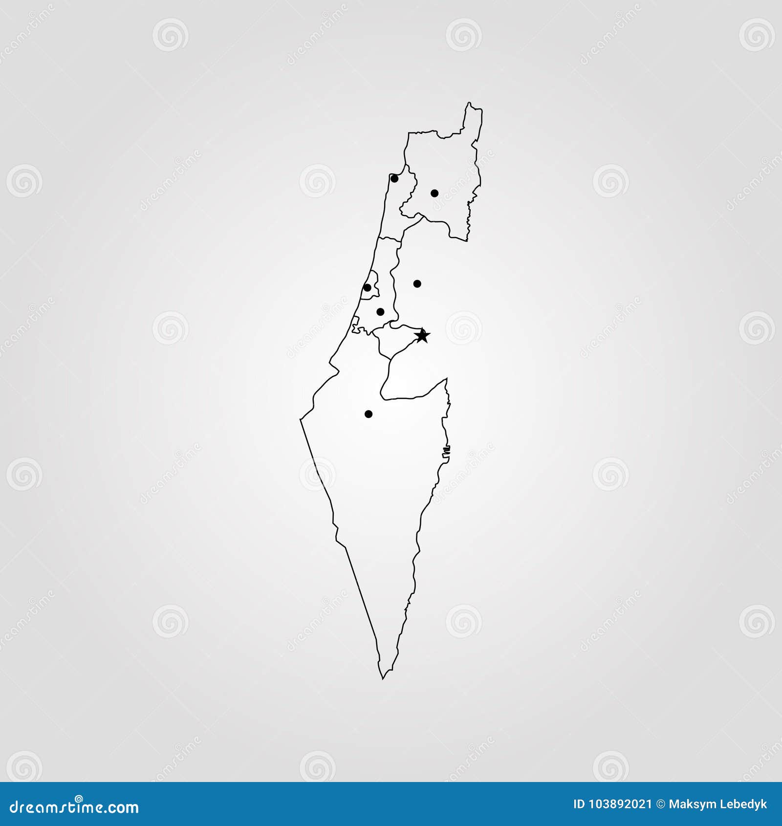 Map of Israel stock illustration. Illustration of abstract - 103892021