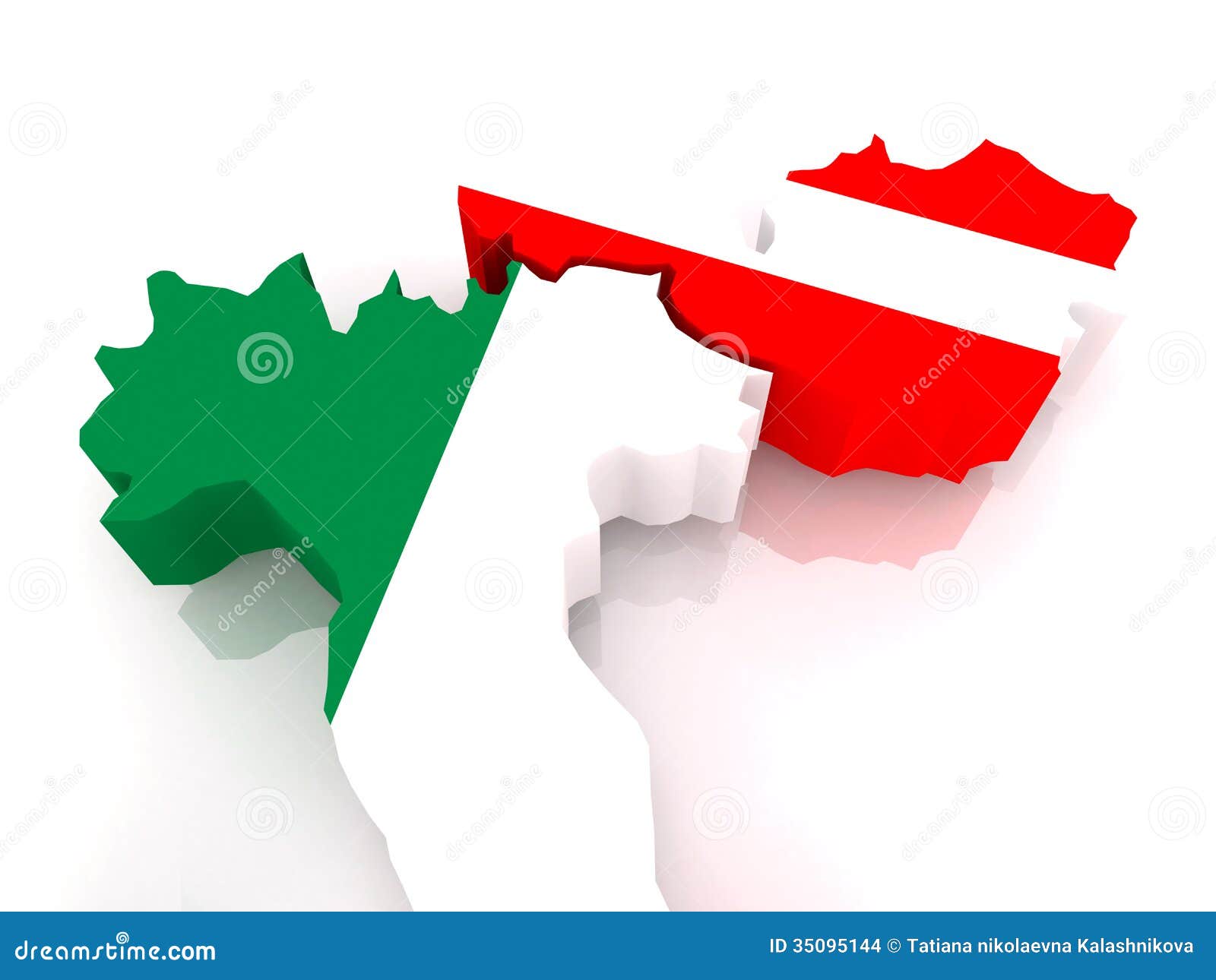 Map of Italy and Austria. stock illustration. Illustration of travel ...