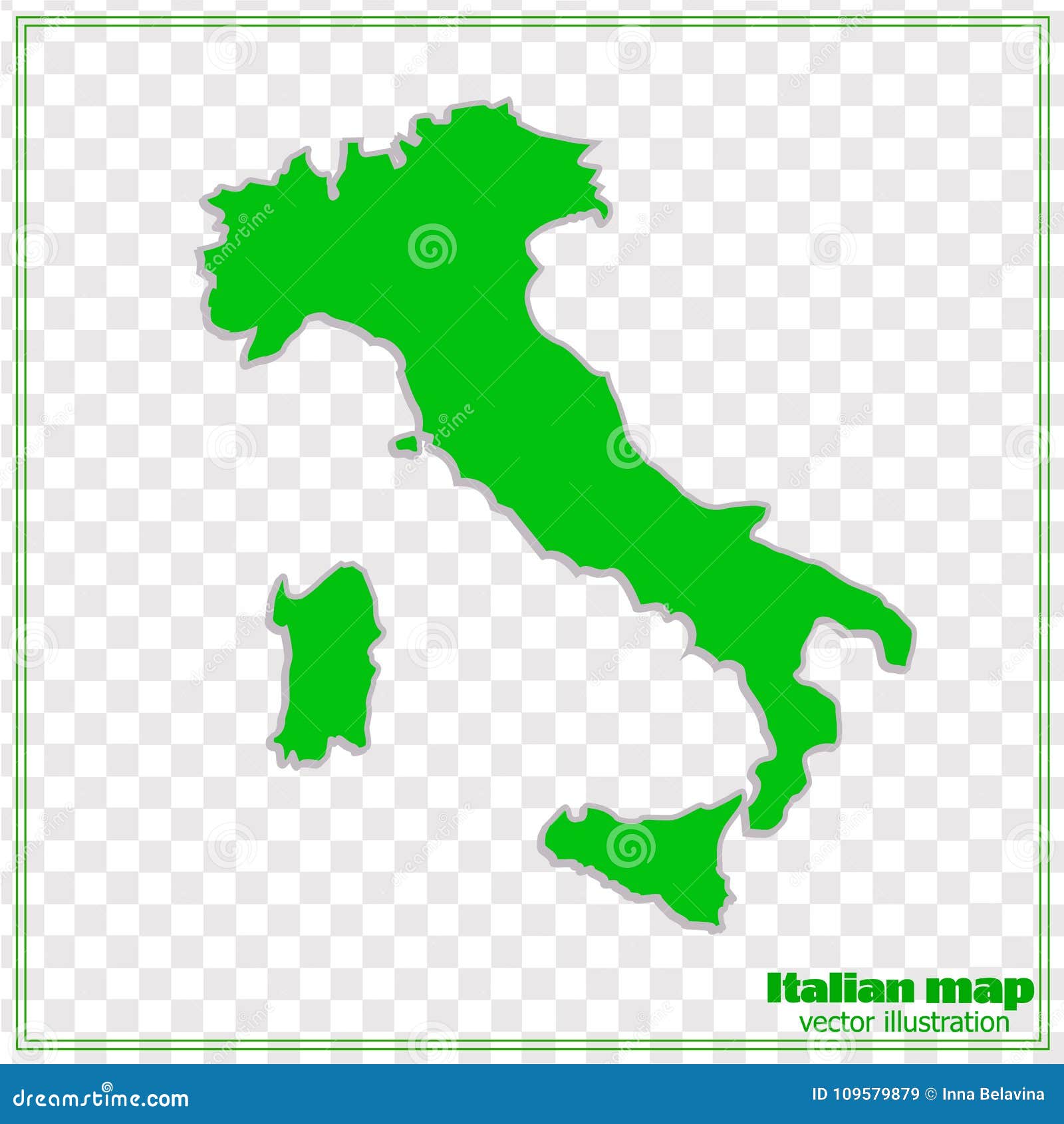 Map of Italy. Vector Illustration. Stock Vector - Illustration of ...