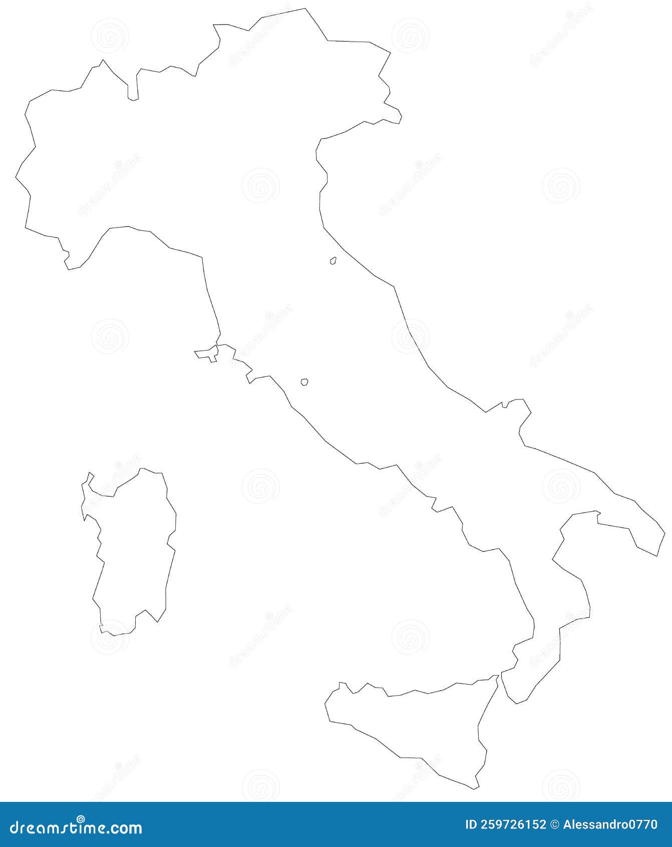Map of Italy in white stock illustration. Illustration of politics ...