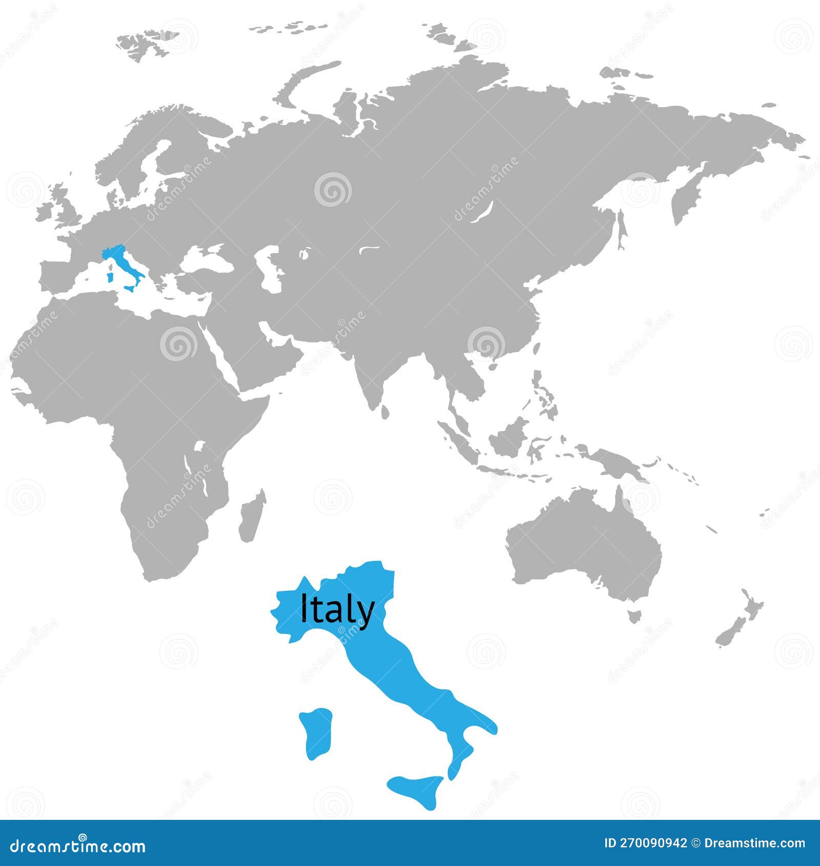 The map of Italy stock vector. Illustration of italy - 270090942