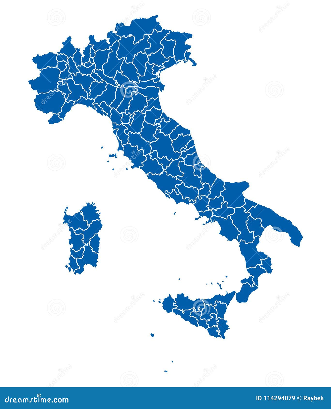 Map of Italy stock illustration. Illustration of counties - 114294079