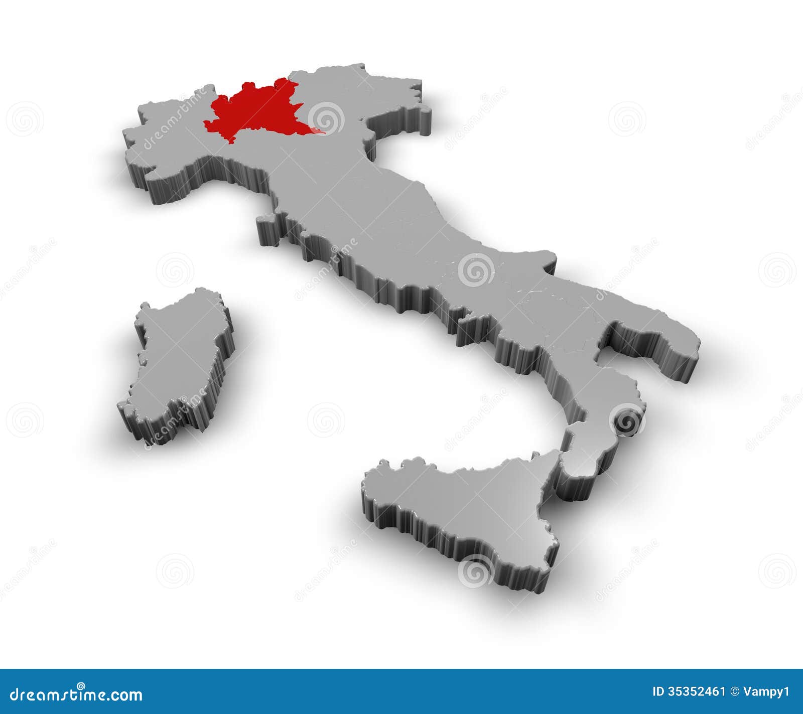 Map of Italy Lombardy stock illustration. Illustration of italy - 35352461