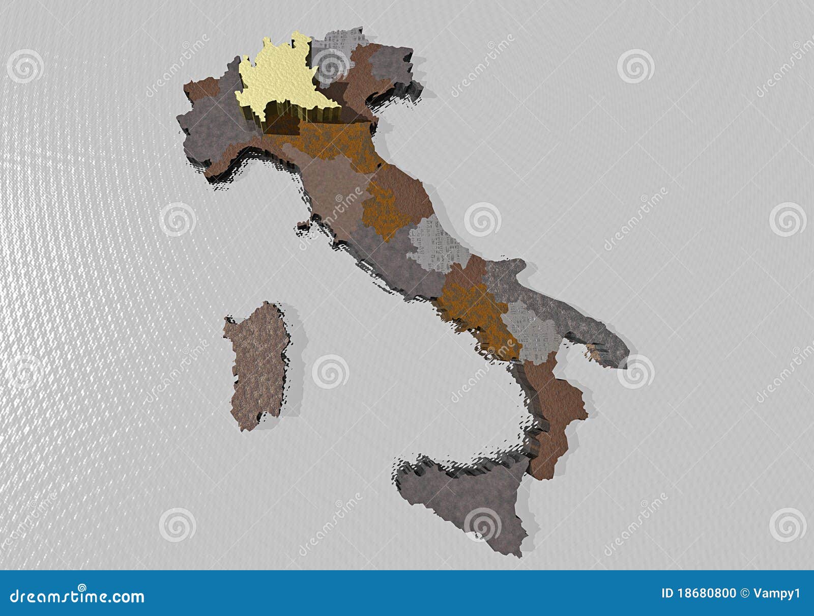 Map of Italy metal mesh stock illustration. Illustration of copper ...