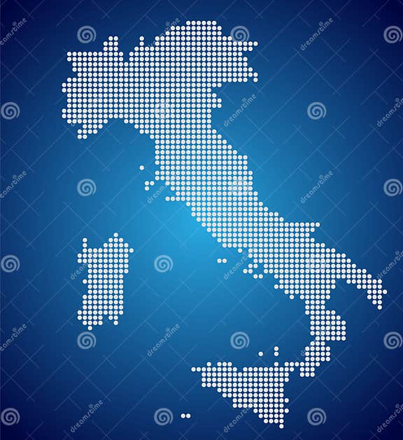 The Map of Italy, Pixel stock vector. Illustration of business - 136554908