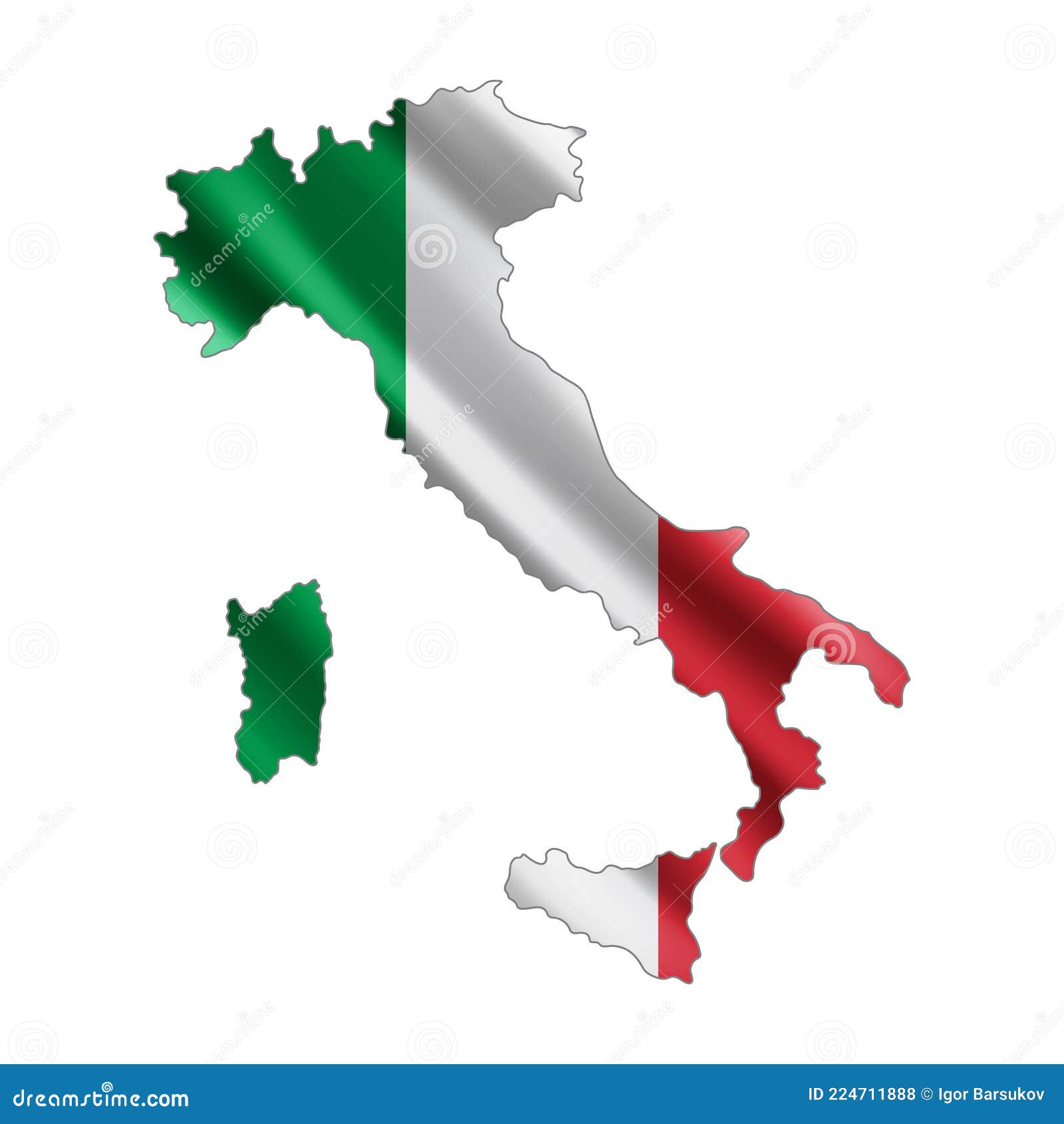 Map of Italy stock vector. Illustration of design, graphic - 224711888
